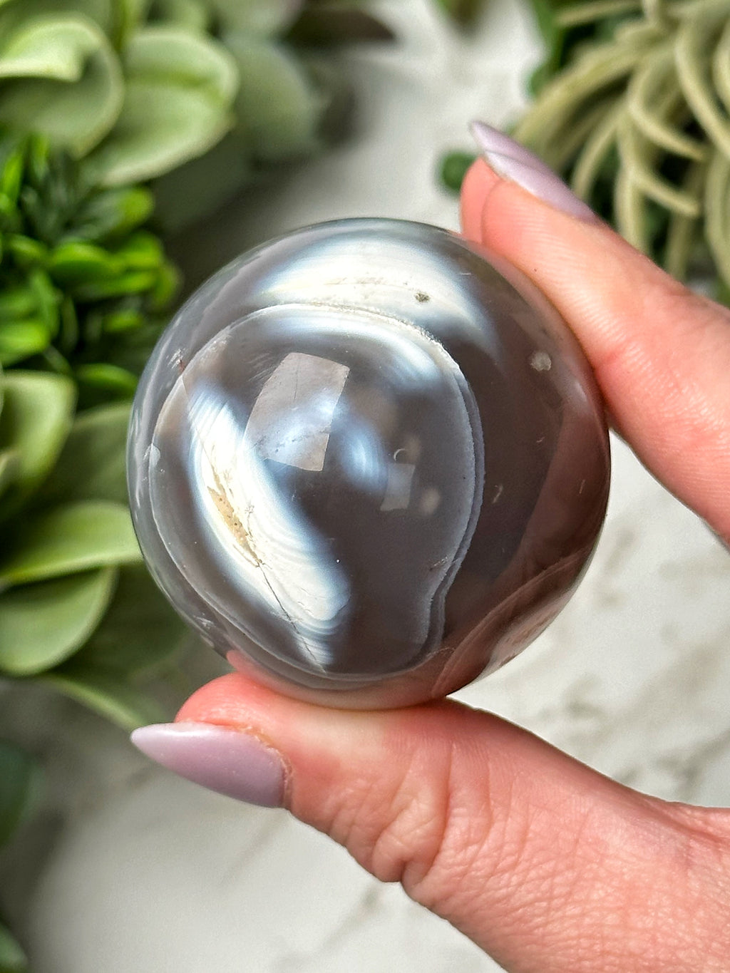 Orca Agate Sphere - #20 – lovingthyselfrocks