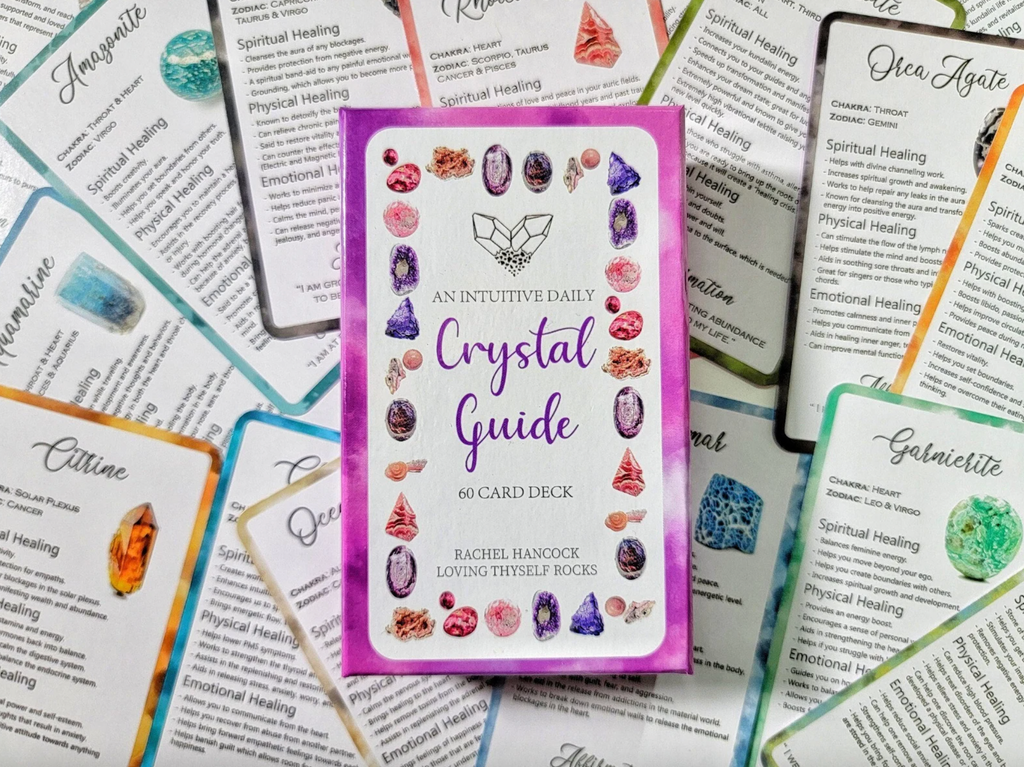 Intuitive 60 Card Crystal Deck - By Rachel Hancock - Healing Informati – lovingthyselfrocks
