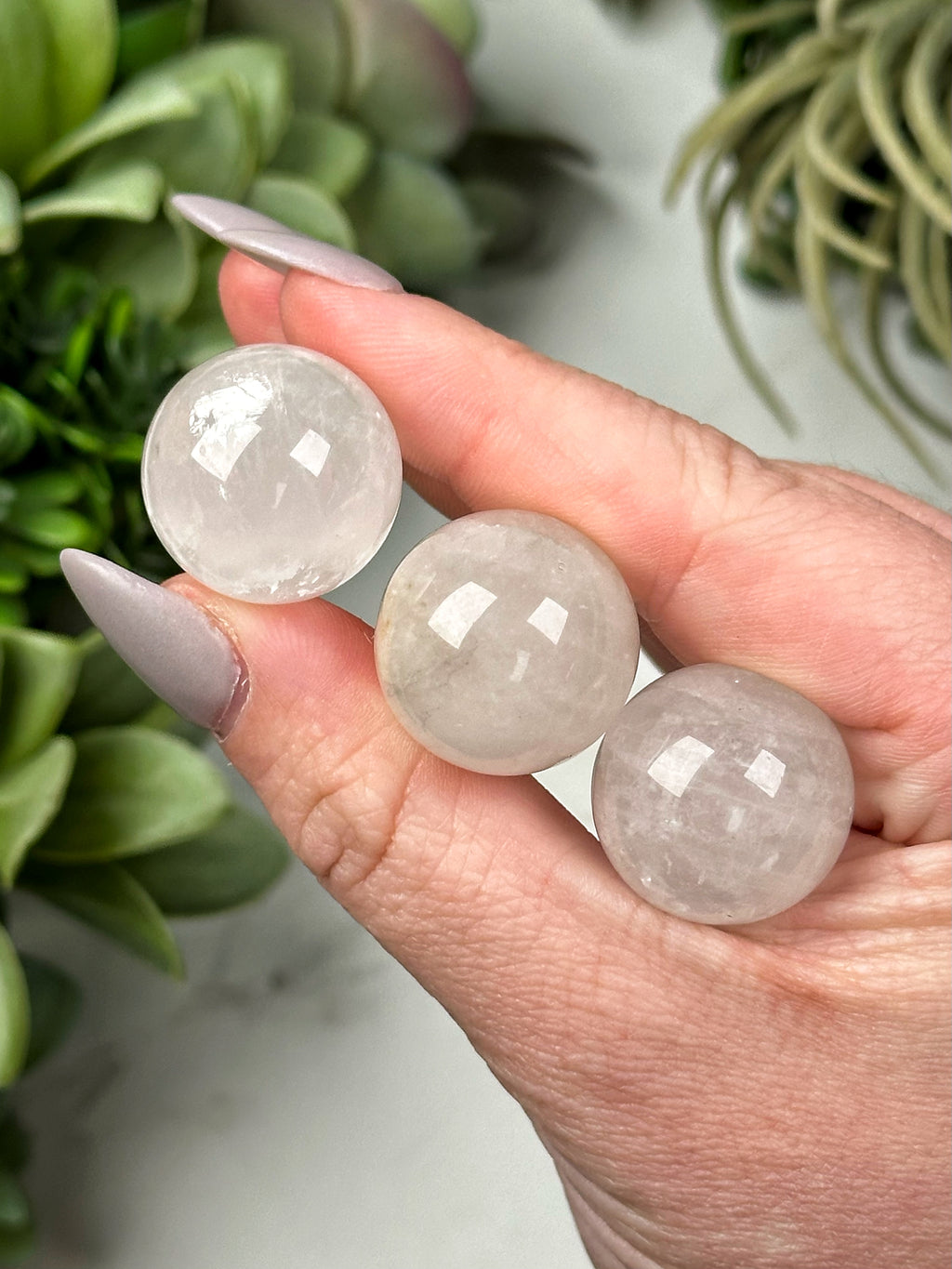 Clear Quartz Mini Spheres - Crown Chakra - No. 35 – lovingthyselfrocks