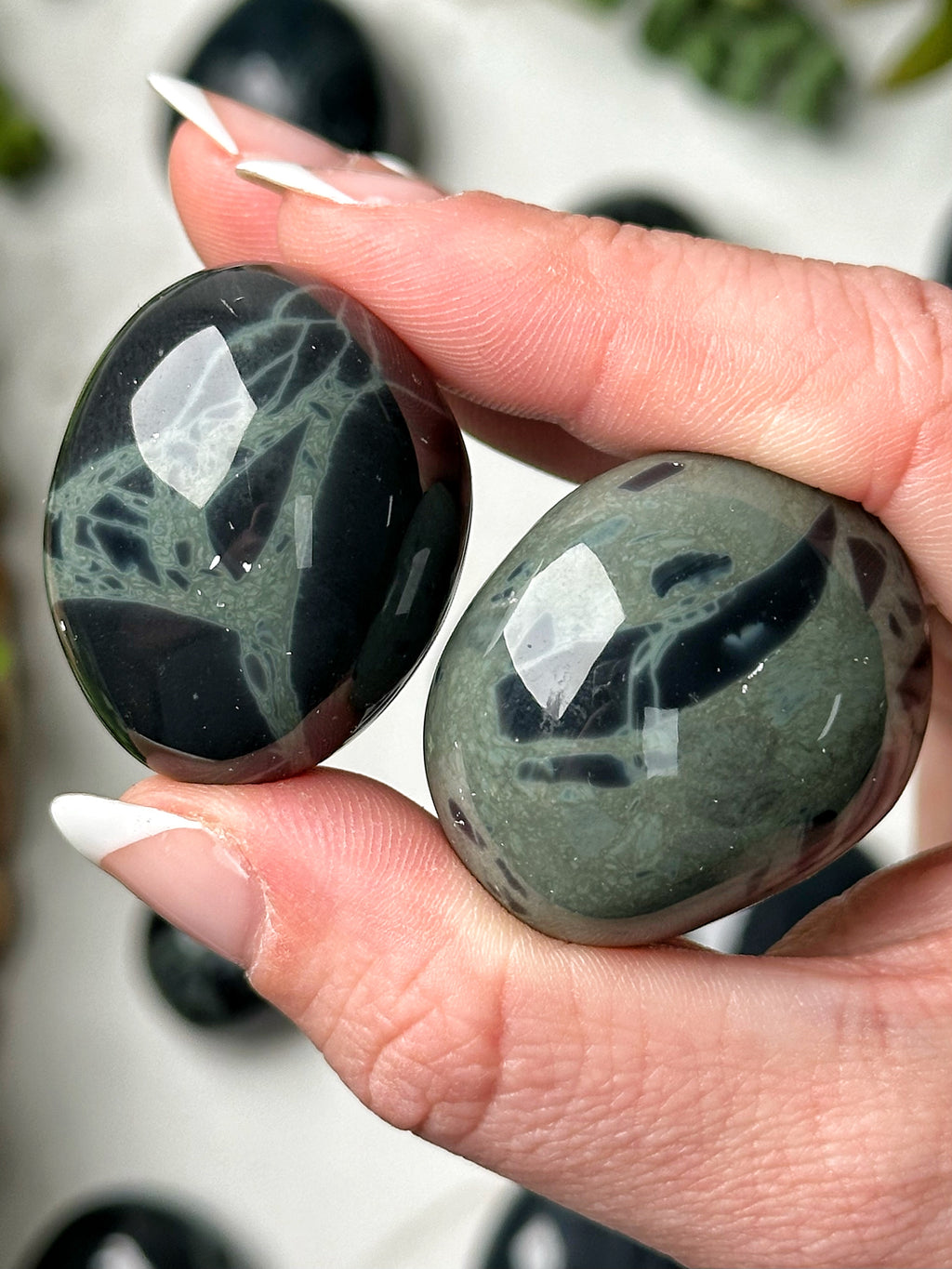 Spider Web Obsidian Large Tumbles - Root Chakra - No. 13 ...