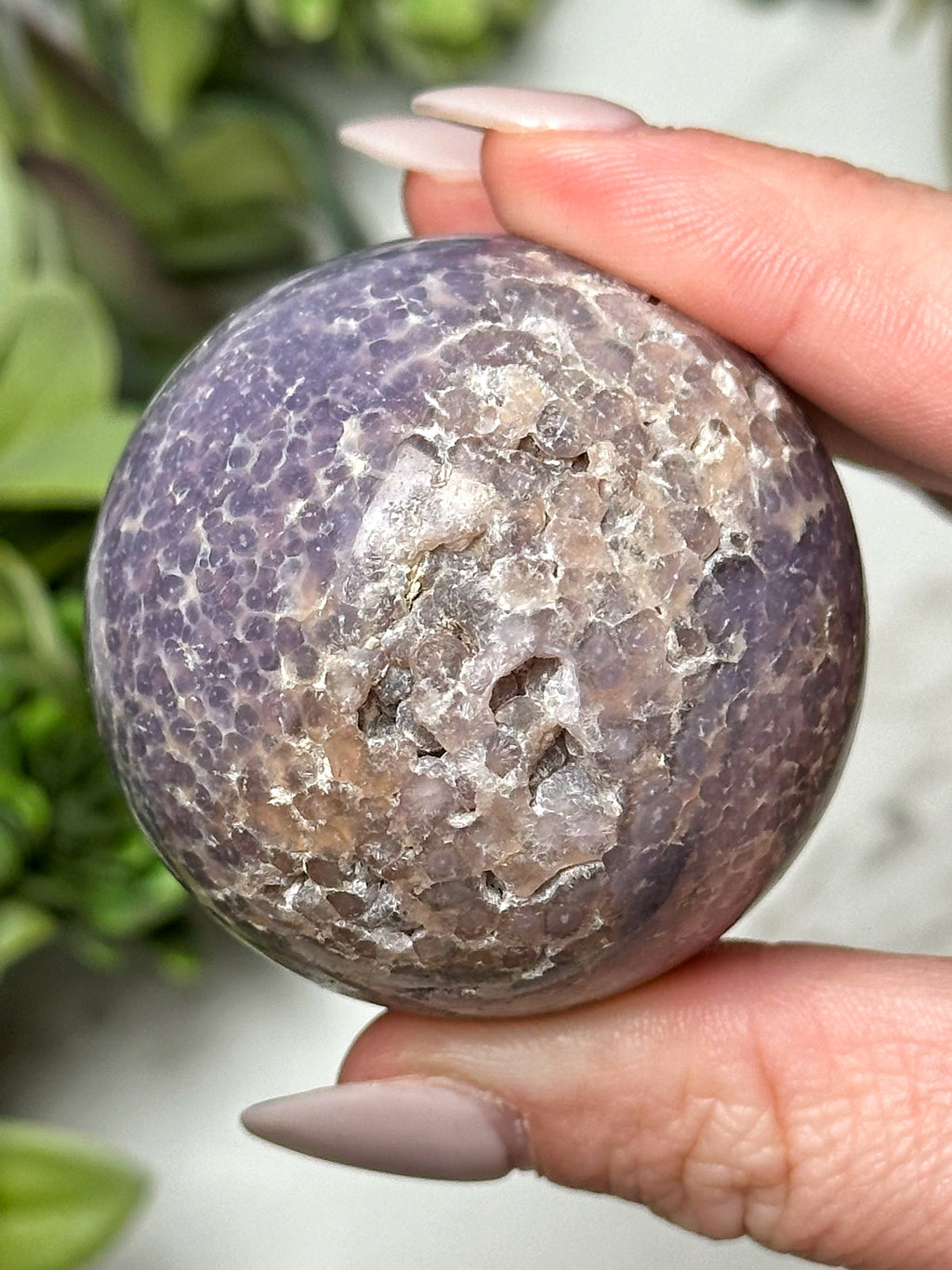 Grape Agate Sphere - #13 – lovingthyselfrocks